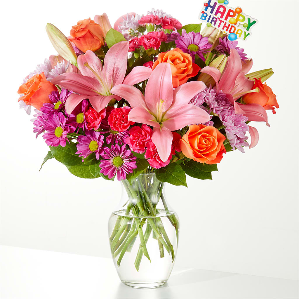 One and Only Bouquet & Happy Birthday Topper–Haggen